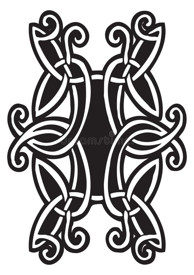 Abstract Decorative Celtic Flower Knot Tattoo Flash Set Stock Vector ...
