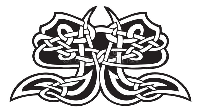 Decorative Celtic Irish Flower Knot Tattoo Flash Set Stock Vector ...