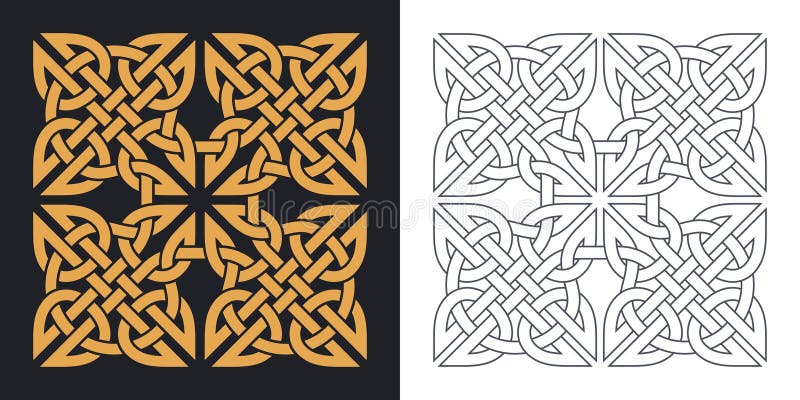 Celtic Traditional Knot. Geometric Ethnic Ornament Design Stock Vector ...