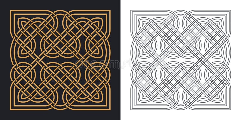 Celtic Traditional Knot. Geometric Ethnic Ornament Design Stock Photo ...