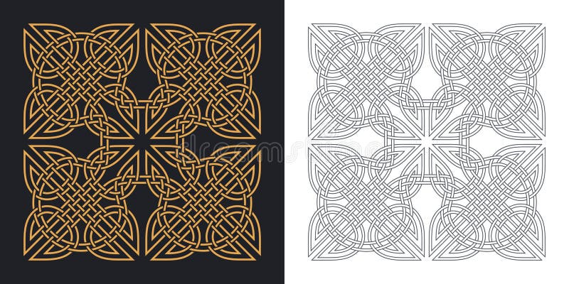 Celtic Traditional Knot. Geometric Ethnic Ornament Design Stock ...