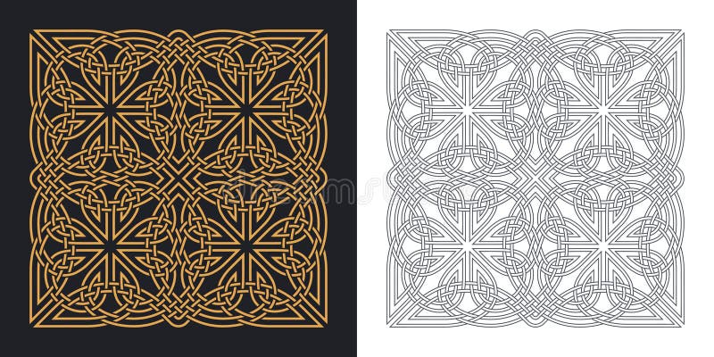 Celtic Traditional Knot. Geometric Ethnic Ornament Design Stock ...