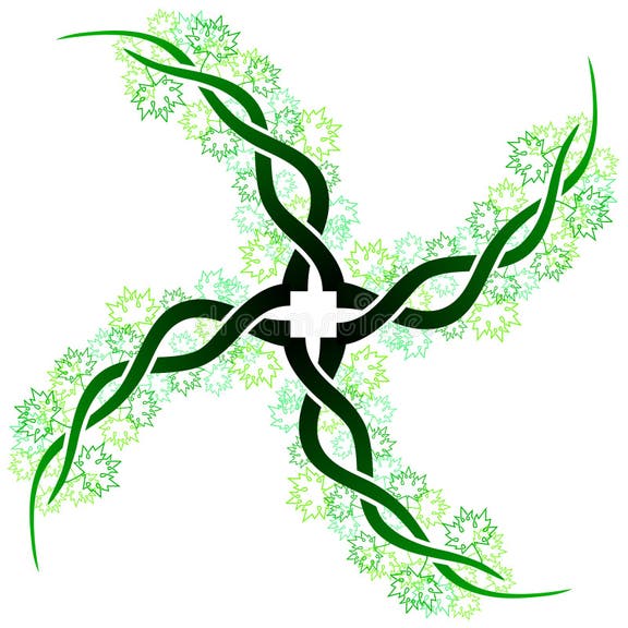 Celtic tree symbol - maple stock vector. Illustration of season - 6212999