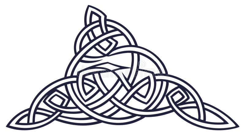 Celtic Triangular Knot, Interconnected Symbolism, Vector Design ...