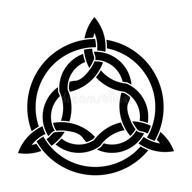Celtic Trinity Triquetra Knot Endless for Tattoo Icon Logo. Vector ...