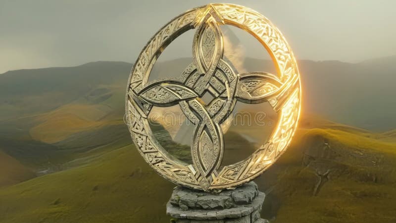 A Celtic Triskelion Transforms into a Glowing Sun Symbolizing the Power ...