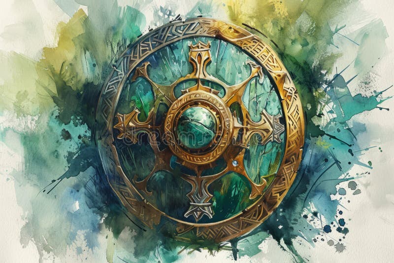 Celtic Warrior Shield. Celtic Warrior Shield Illustration Banner ...