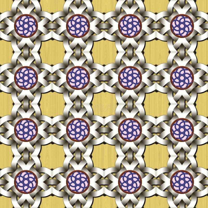 Celtic Waves Decoration Generated Seamless Texture Stock Illustration ...