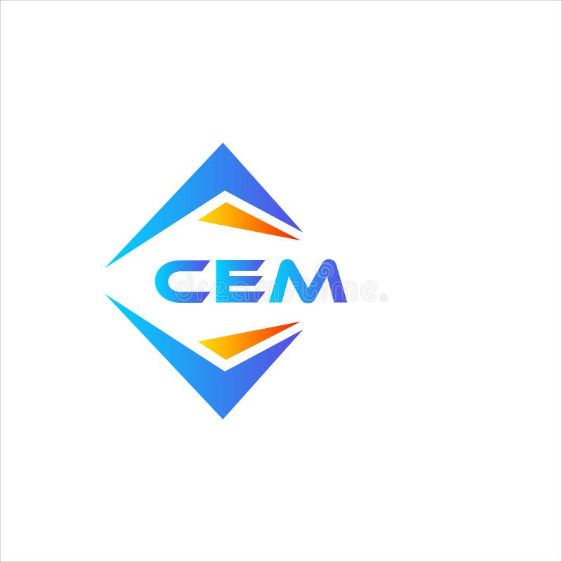 CEM Abstract Technology Logo Design on White Background. CEM Creative ...