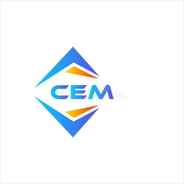 CEM Abstract Technology Logo Design on White Background. CEM Creative ...