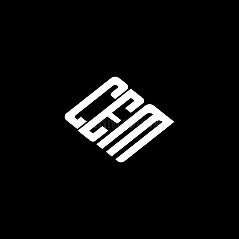 CEM Letter Logo Design on Black Background Stock Illustration ...
