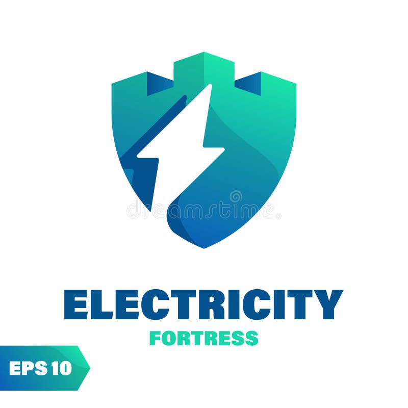 Dual Mining Shield and Stronghold Negative Space Electricity. Stock ...