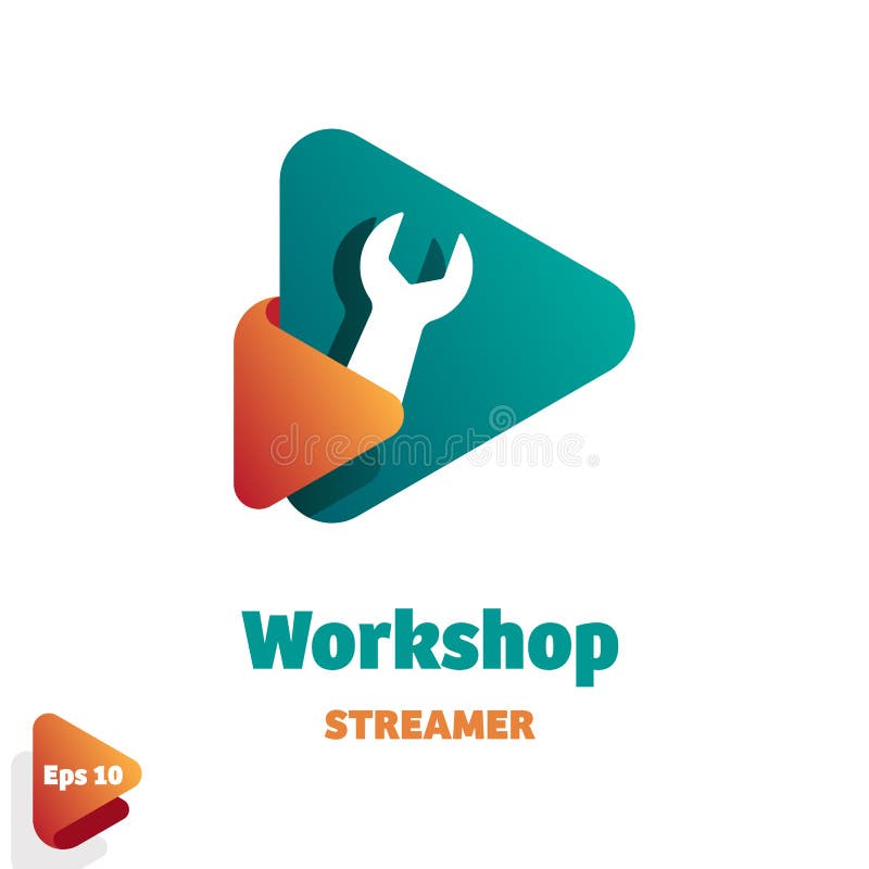 Workshop Streamer Logo stock illustration. Illustration of service ...
