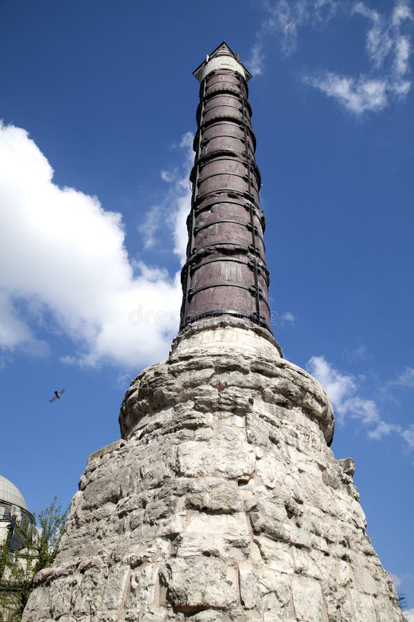 Cemberlitas Column with Rings in Istanbul Stock Image - Image of turkey ...
