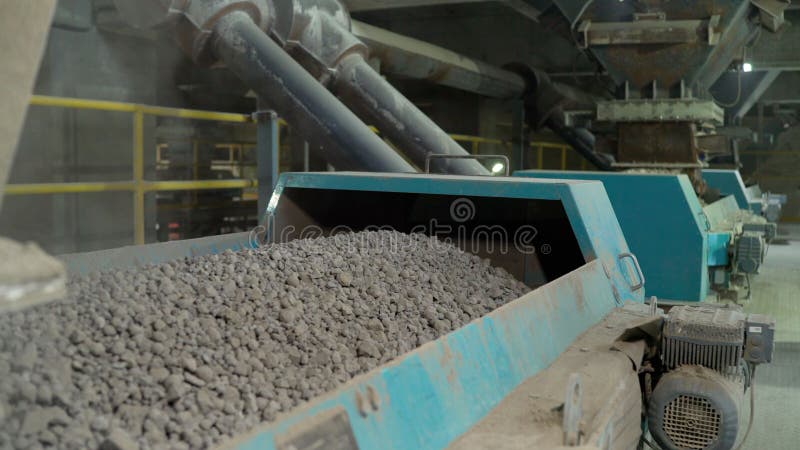 Close-up of Bulk Materials in a Factory. Processing of Raw Additives in ...