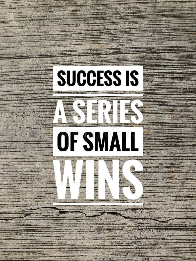 Cement Background with Phrase SUCCESS is a SERIES O SMALL WINS Stock ...