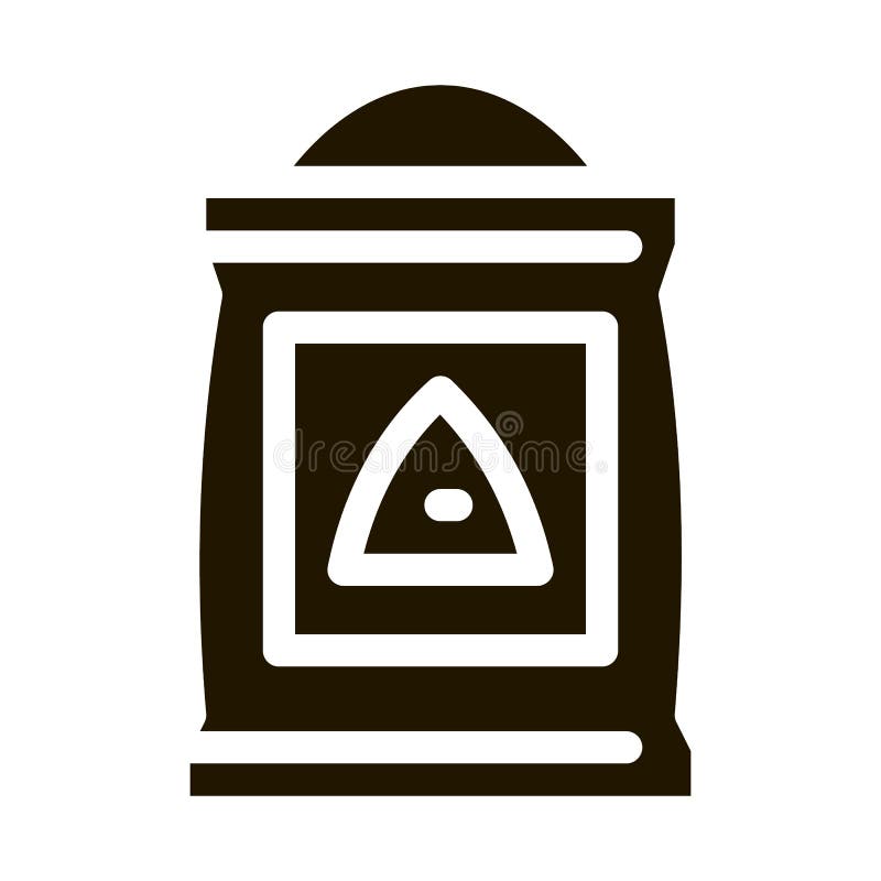 Cement Bag Icon Vector Glyph Illustration Stock Vector - Illustration ...