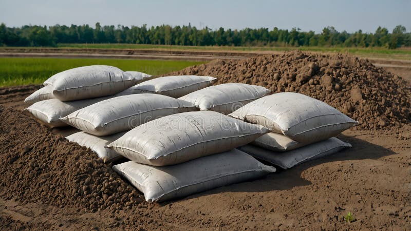 Cement Bags are the Main Component of Building Mixtures, Symbolizing ...