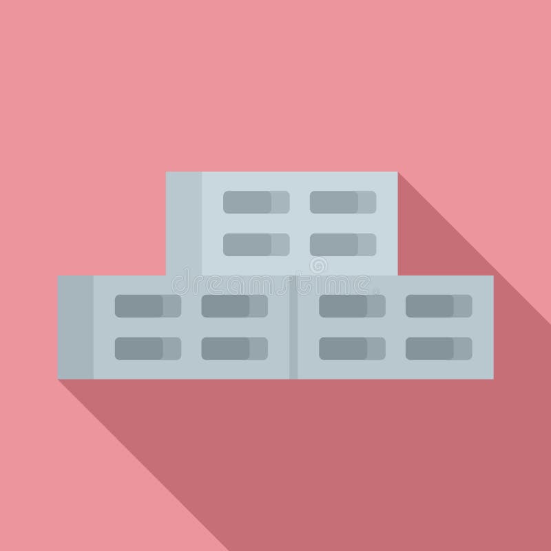 Concrete Block Icon, Outline Style Stock Vector - Illustration of ...
