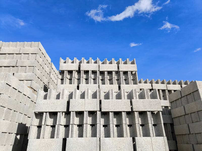 Cement Blocks for Construction Stock Photo - Image of building ...