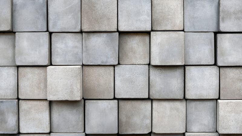 Cement Blocks Organized on Pallets within a Warehouse for Easy Access ...