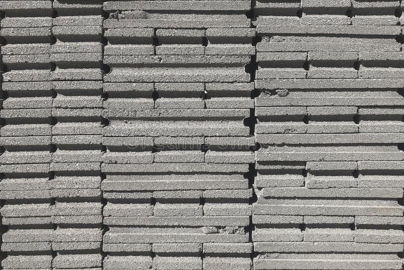 Cement Brick Blocks Stack Prepare for Construction Work Stock Image ...