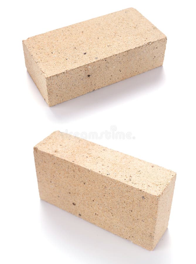 Cement Brick Isolated at White Background. Construction Brick on White ...