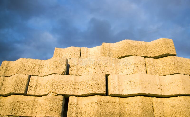 Cement Bricks in Different Colors Stock Image - Image of hard, stack ...