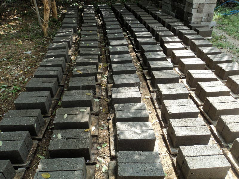 Cement bricks stock image. Image of blocks, brickwork - 152866305