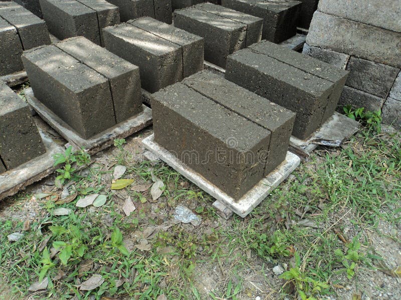 Cement bricks stock image. Image of aged, backdrop, blocks - 152866335