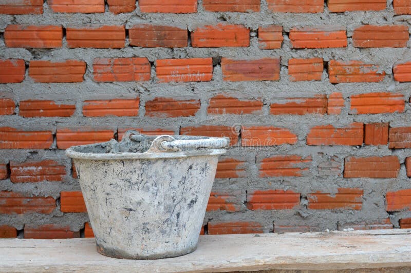 Cement bucket stock image. Image of material, handmade - 91718759