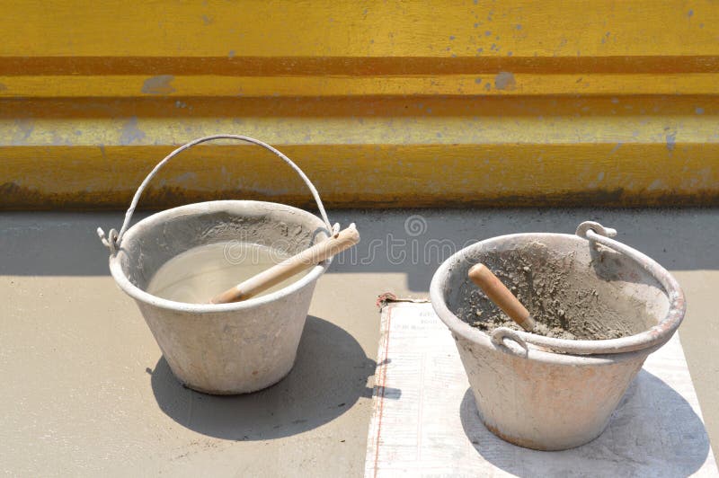 Cement bucket stock photo. Image of dirty, render, industrial - 91798062