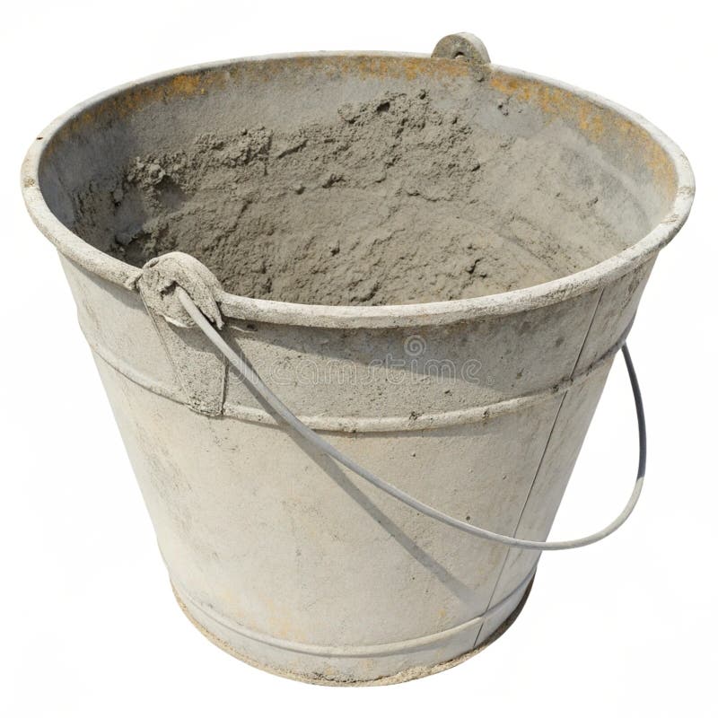 Cement Bucket Isolated on Transparent Background Stock Illustration ...