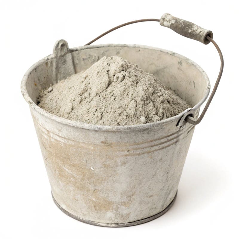 Cement Bucket Isolated on Transparent Background Stock Illustration ...