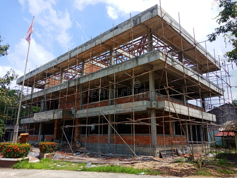 Cement Building at a Construction Site Stock Image - Image of ...
