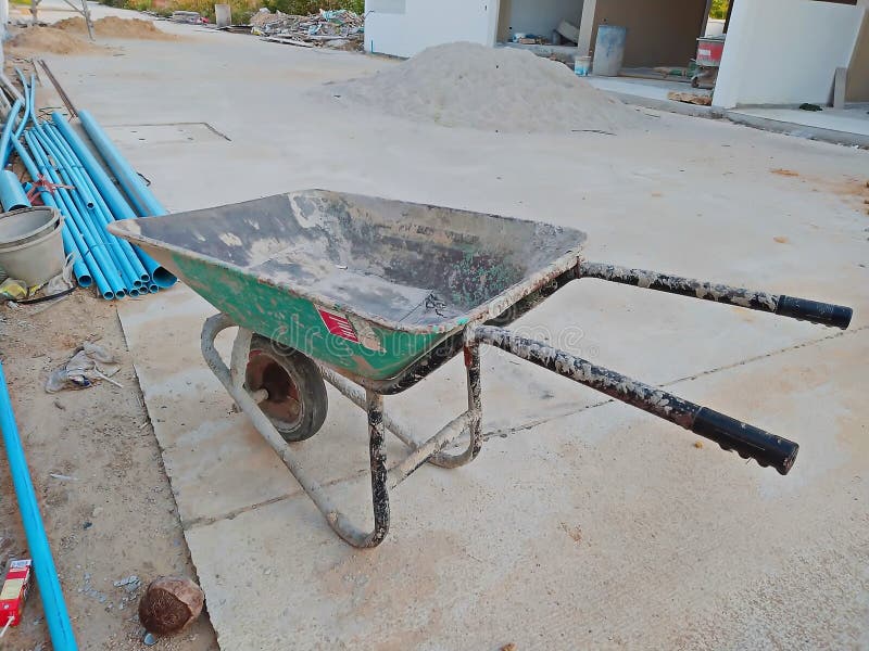 Cement Cart. Cement Cart in the Construction Area Stock Image - Image ...