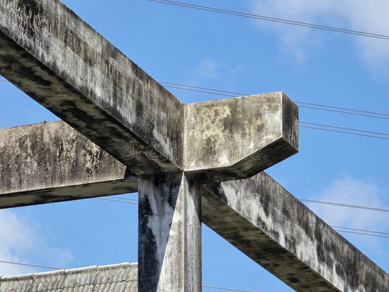 Cement Ceiling on the Building Stock Image - Image of cross, crucifix ...