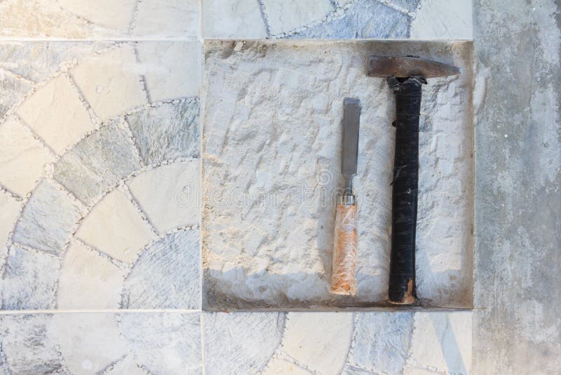 Cement Concret Texture Unsmooth with Chisel and Broom Hammer Stock ...