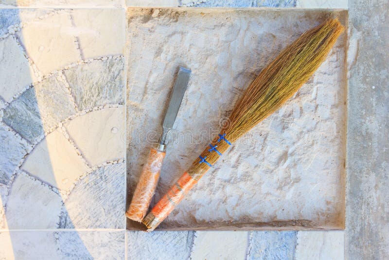 Cement Concret Texture Unsmooth with Chisel and Broom Stock Image ...