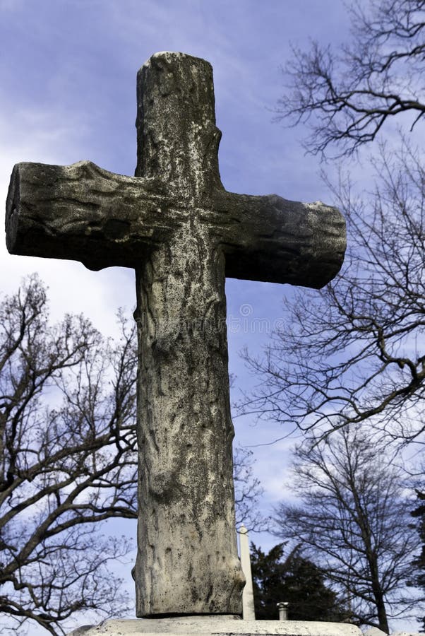 Cement Cross Located at the Top of the Natural Area of the Desert of ...