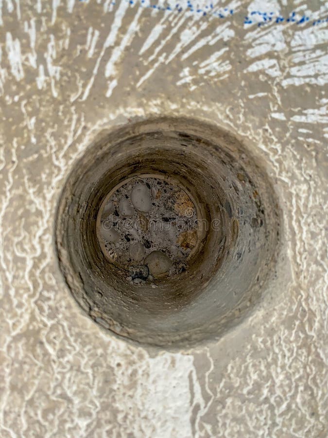 Cement Drilling Core Process Close Up View Stock Image - Image of ...