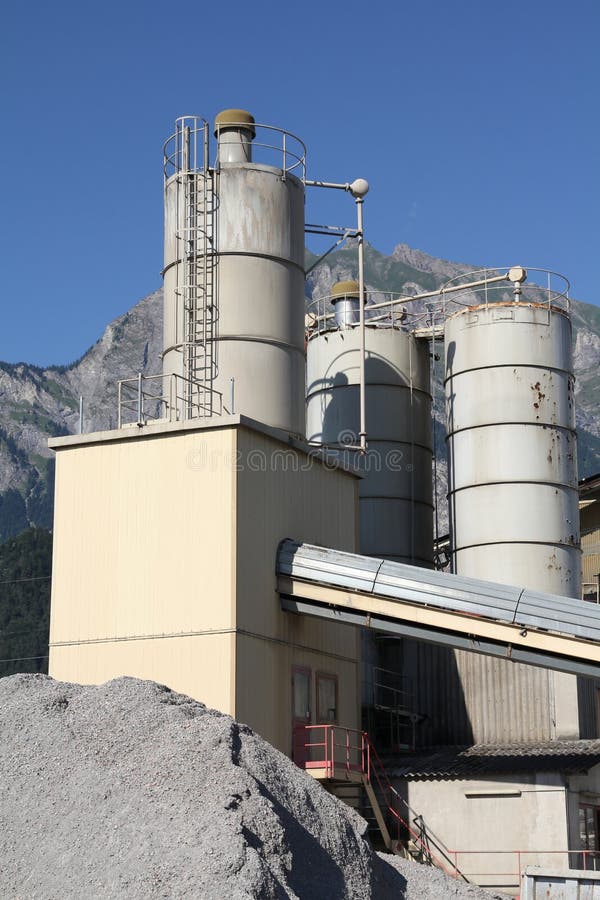 Cement factory stock image. Image of structure, mountains - 16052215