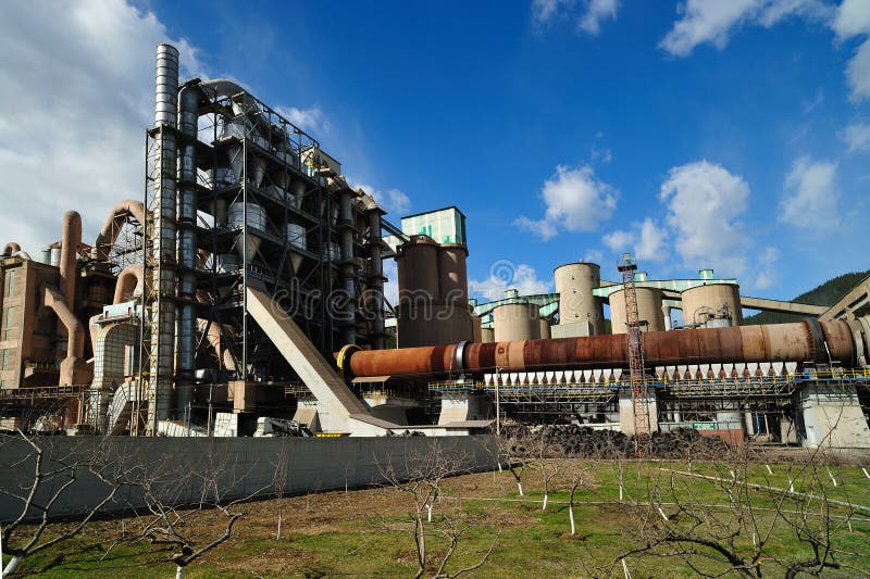 Cement Factory Architecture Stock Photo - Image of clear, factory: 19761746