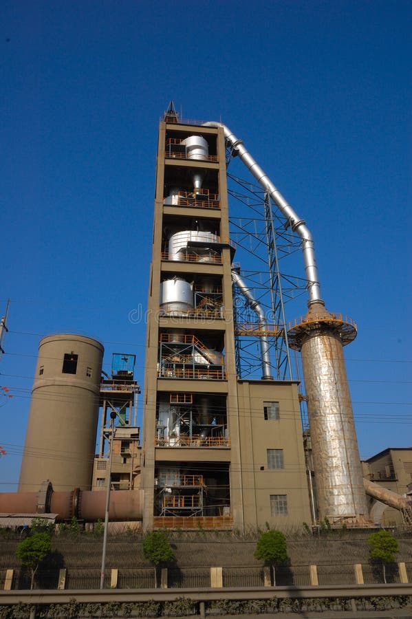 Cement factory stock image. Image of plant, pipes, tower - 5522745