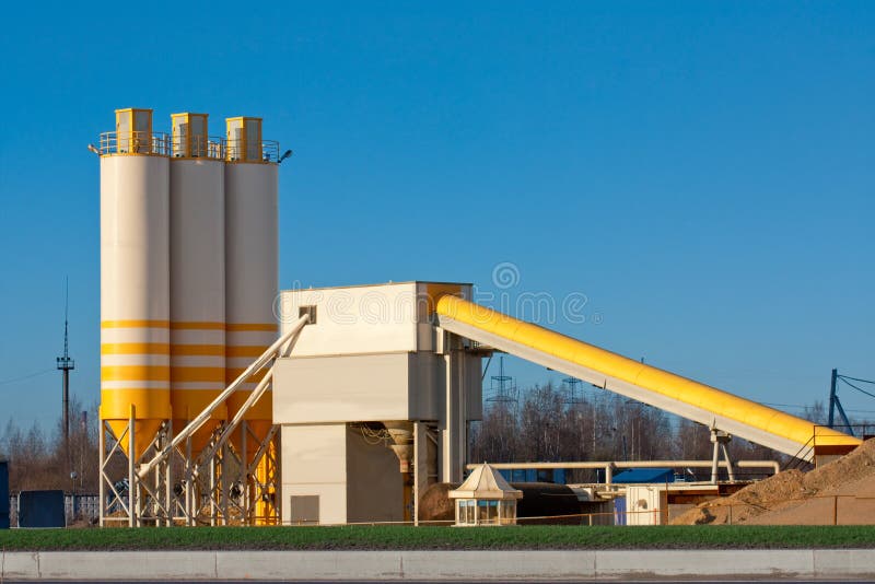 Cement Factory (Concrete Station) Stock Photo - Image of equipment ...