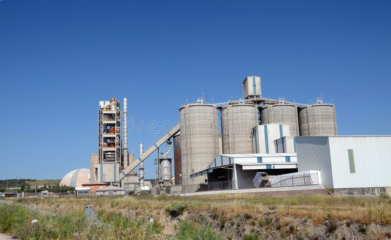 Cement Factory - Horizontal Stock Photo - Image of industrial ...