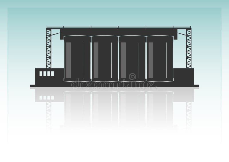 Cement factory stock vector. Illustration of equipment - 71142964