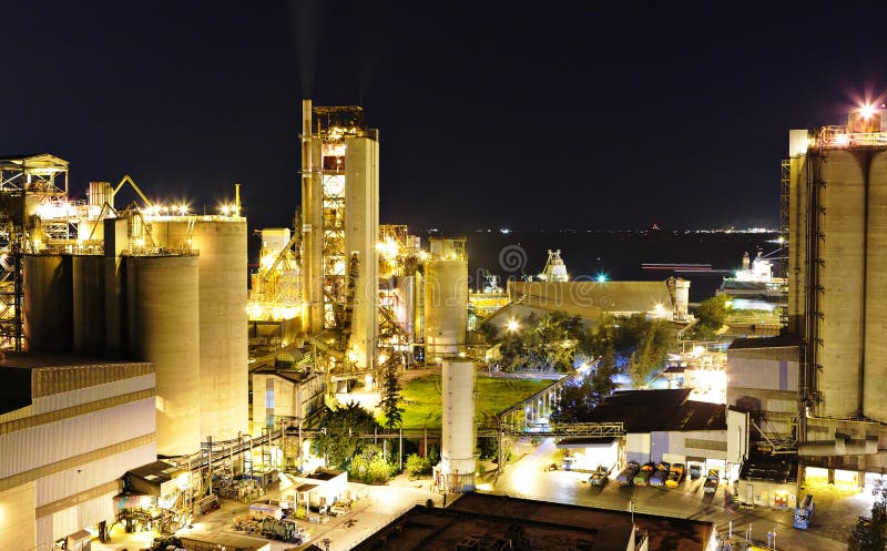 Factory stock photo. Image of built, blue, distant, grass - 5552832