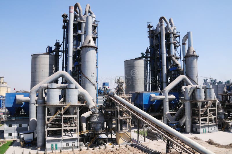 Cement packing plant stock image. Image of line, machine - 63141221