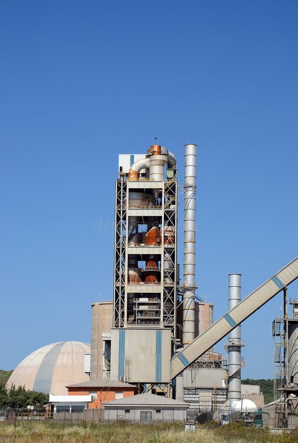Cement factory kiln stock image. Image of building, environment - 29576097